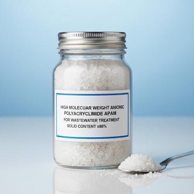 China High Molecular Weight Anionic Polyacrylamide APAM Polymer for Wastewater Treatment with Solid Content >=88% for sale