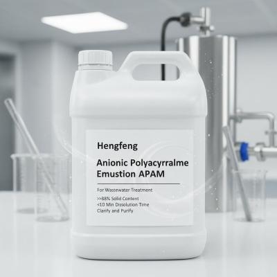 China Hengfeng Anionic Polyacrylamide Emulsion APAM Emulsion for Wastewater Treatment with >=88% Solid Content and <=10 Min Dissolution Time to Clarify and Purify for sale