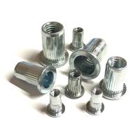 China Bright Zinc Plated M6 Blind Rivet Nut Corrosion Resistant Flat Head Threaded Insert for sale