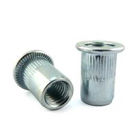 China Bright Zinc Plated M6 Blind Rivet Nut Corrosion Resistant Flat Head Threaded Insert for sale