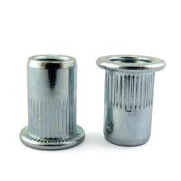China Bright Zinc Plated M6 Blind Rivet Nut Corrosion Resistant Flat Head Threaded Insert for sale