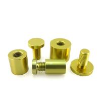 China Custom 13mm 19mm 25mm Gold Plated Aluminum Sign Standoff for Acrylic RoHs Certificate for sale