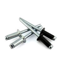 China DIN 4mm Large Flange Pop Rivets Aluminium Steel Open Dome Head Blind rivet for Brands for sale