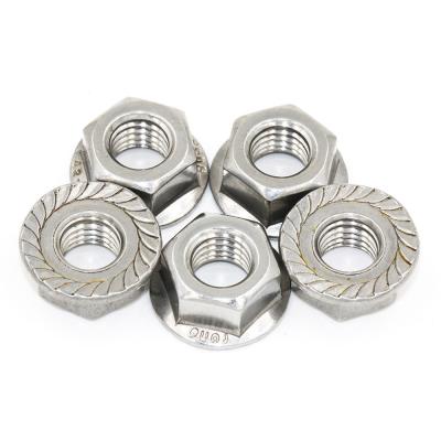 China SGS Certified Stainless Steel 304 Hex Flange Nut M7 M8 M10 with Grade 6.8/8.8/10.9/12.9 for sale