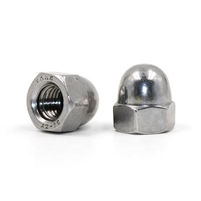 China Stainless Steel 304 Hex Cap Nuts M1-M16 Nickel Plated DIN Standard for sale