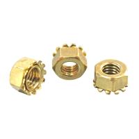 China Polished M8 Brass Keps Lock Nut with Zinc Plated Finish for Industrial Applications for sale