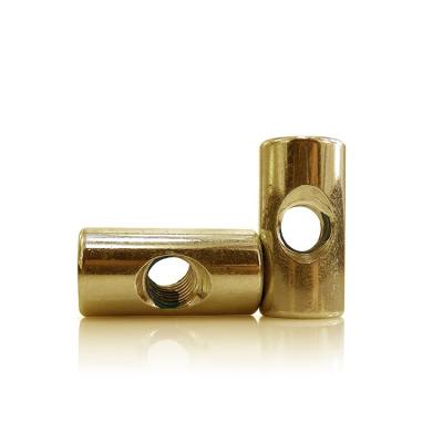 China Imperial Measurement System M1-M16 Brass Hex Dowel Barrel Nuts for Furniture Assembly for sale