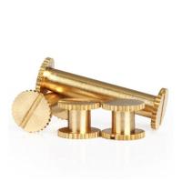 China Album Menu Wallet Brass Solid Binding Knurled Chicago Screw with INCH Measurement System for sale
