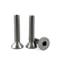 China Zinc-Flake Coated Finish DIN7991 304 Stainless Steel Countersunk Head Allen Key Flat Hex Socket Screw for sale