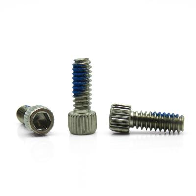 China Traight Knurled Cylindrical Head Hexagon Socket Screws Steel Material for sale