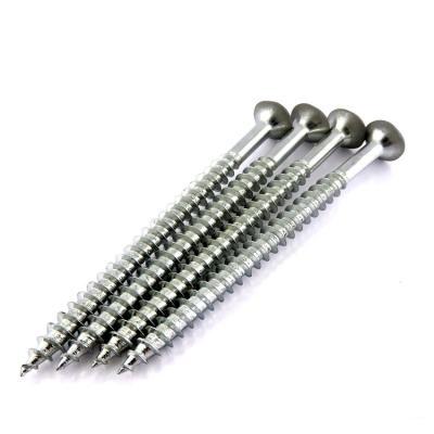 China White Zinc Plated Coated Head Blue Finish Countersunk Wood Lag Screws Confirmate Screw for sale