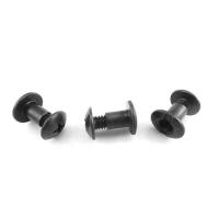 China Binding Head Style Carbon Steel Chicago Screw Black Metal Screw Fastener for sale