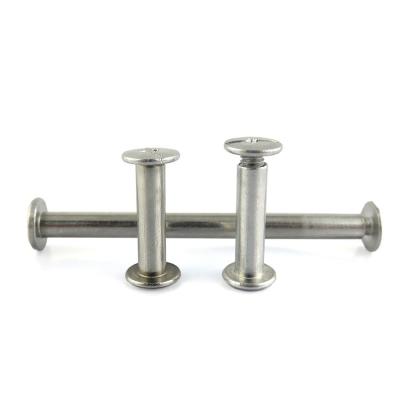 China Metric Non Hardening Heat Treatment Custom Flat Head Silver Aluminum Chicago Screw Posts for sale