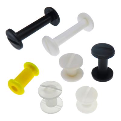 China Black White Plastic Book Binding Chicago Screw with Customized Connection Function for sale