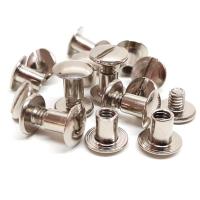 China Customized Female Screw for Leather Size 10.5*8.5- 8-32 Stainless Steel Chicago Screw for sale