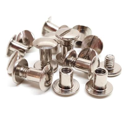 China Customized Female Screw for Leather Size 10.5*8.5- 8-32 Stainless Steel Chicago Screw for sale