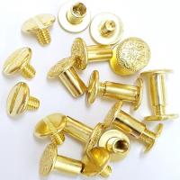 China Custom Metal Stainless Steel Brass Titanium Binding Screw for Leather RoHs Certified for sale