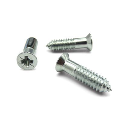 China High Precision Corrosion Resistant Self-Tapping Efficiency Phillips Countersunk Screws Zinc Plated for sale
