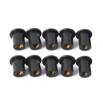 China M5 Long Rubber Well Nut with ISO9001:2015 Certification for Motorcycle Vibration Dampening for sale