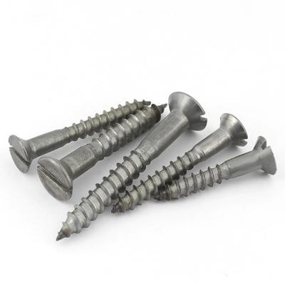 China 304 Stainless Steel Slotted Countersunk Head Wood Screws For Furniture Assembly for sale