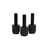 China Industrial Black Zinc Plated Diamond Knurled Thumb Screw with Pan Head for sale