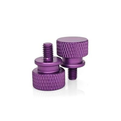 China Aircraft-Grade 6061 Anodized Thumb Screw with Knurled Grip for Secure Tool-Free Adjustments for sale