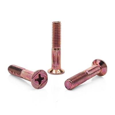 China DIN Standard PVD Coated Stainless Countersunk Phillips Screw Half Thread for Mechanical Dimensions Testing for sale