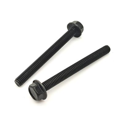 China Black Zinc Plated Hex Flange Bolt 8.8 Grade M8-M12 DIN 6921 for Engine Brackets for sale