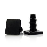 China Black Zinc Plated Square Head T-Bolt – Serrated Thread Tail for Machinery Rail/Steel Frame for sale