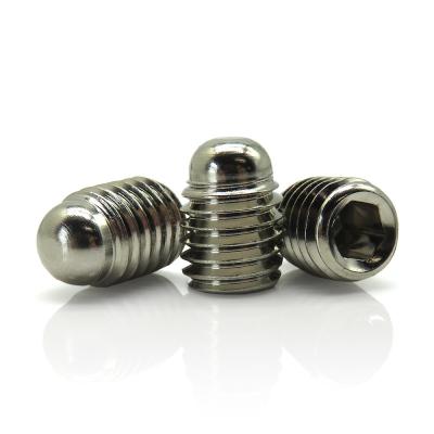 China Custom Stainless Steel Hex Socket Ball Point Grub Screws with ISO9001:2015 Certification M1-M20 Diameter 6mm-150mm Length for sale