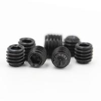 China Metric Measurement System Grade 12.9 Black Concave End Hexagon Socket Set Screws ISO9001 2015 Certified for sale