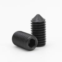 China SGS Approved Grade 12.9 Black Zinc Steel Hexagon Socket Cone Point Set Screws for Secure Fastening for sale