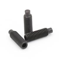 China Steel Material Black Zinc Hex Socket Half Dog Point Grub Screw for Precise Fastening for sale
