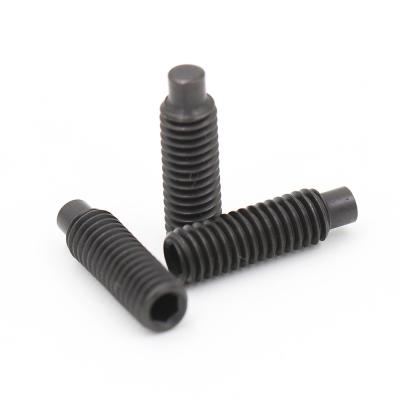China Steel Material Black Zinc Hex Socket Half Dog Point Grub Screw for Precise Fastening for sale