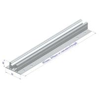 China Anodized Silver 41mm Solar Panel Roof Mounting Aluminum Rail / Solar Pv Rails for sale