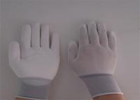China Safety Working PU Coated Gloves Silk Screen Logo Printing Smooth Surface for sale