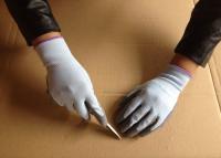China Cut Resistant Gloves Thin PU Coating EN Cut Level 3 Lightweight 18g Cooling Effect for sale