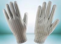 China ESD Disposable Clean Room Gloves 100% Polyester with Carbon Fiber Anti Static Lint Free S M L XL for sale
