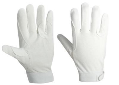 China Outdoor Full Finger Horse Riding Gloves 180gsm Cotton Pimple Palm Hand Protection for sale