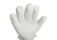 China Bleached White Cotton Inspection Gloves , Cotton Glove Liners Hemming Cuff for sale