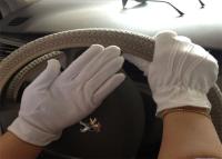 China Disposable Men's White Cotton Driving Gloves 180GSM Three Stitching Lines Anti UV Size L LL for sale