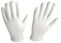 China 100% Cotton Industrial Work Gloves 260GSM 21S Self-Hemmed Cuff White Size 6-9 for sale