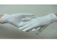 China Single Elastic Line Mens White Cotton Gloves Breathable For Laboratory Workers for sale