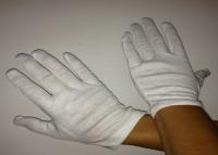 China Light Weight Cotton Work Gloves Absorbing Sweat White Jewelry Handling 40s 145gsm for sale