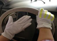 China Interlock Finger Reflective Gloves For Directing Traffic , Cotton Hand Gloves Velcro Type for sale