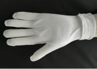 China Pharmacare 100% Cotton Medical Gloves 28cm Length 5 Pairs per Bag Bleached White for sale