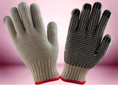 China Cotton Polyester Knit Work Gloves PVC Dots 550g per Dozen 7 Gauge for sale