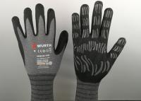 China Micro Foam Insulated Nitrile Gloves , Nitrile Dipped Gloves Raised Grain Pattern for sale