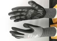 China Micro Foam Insulated Nitrile Gloves , Nitrile Dipped Gloves Raised Grain Pattern for sale