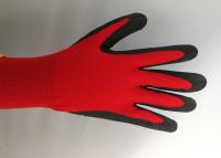 China Slip Proof Nitrile Coated Gloves Breathable Featuring Heat Transfer Printing Way for sale